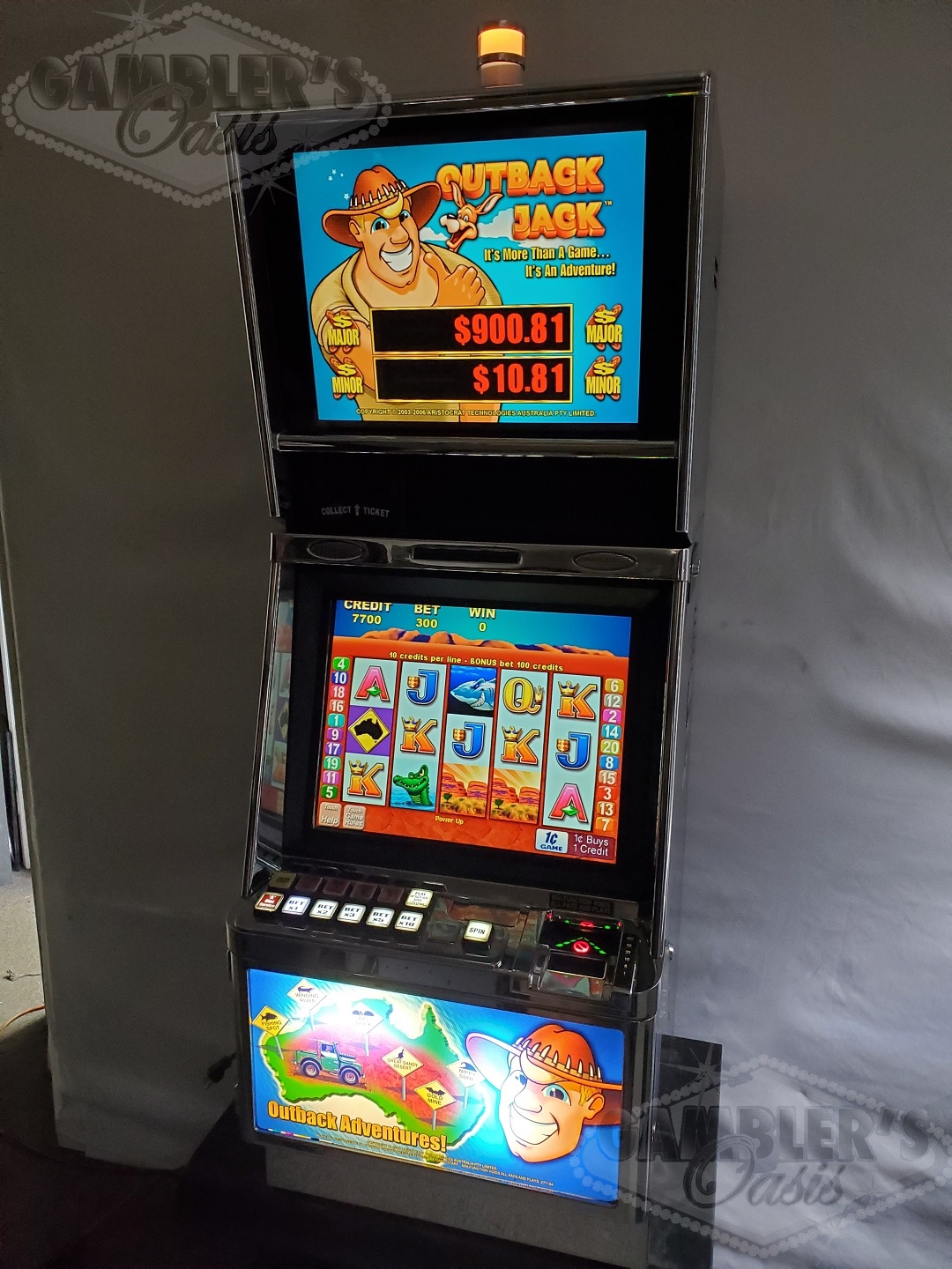 ARISTOCRAT OUTBACK JACK VIDEO SLOT MACHINE For Sale • Gambler's Oasis USA