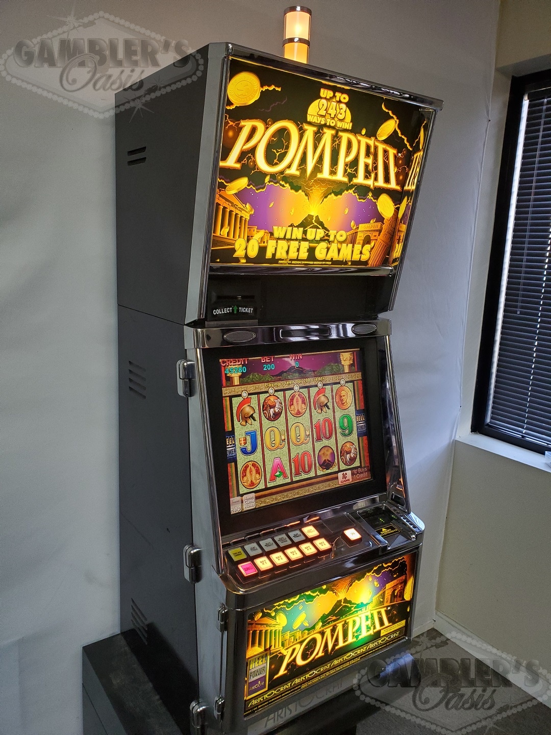 ARISTOCRAT POMPEII VIDEO SLOT MACHINE For Sale • Gambler's Oasis USA
