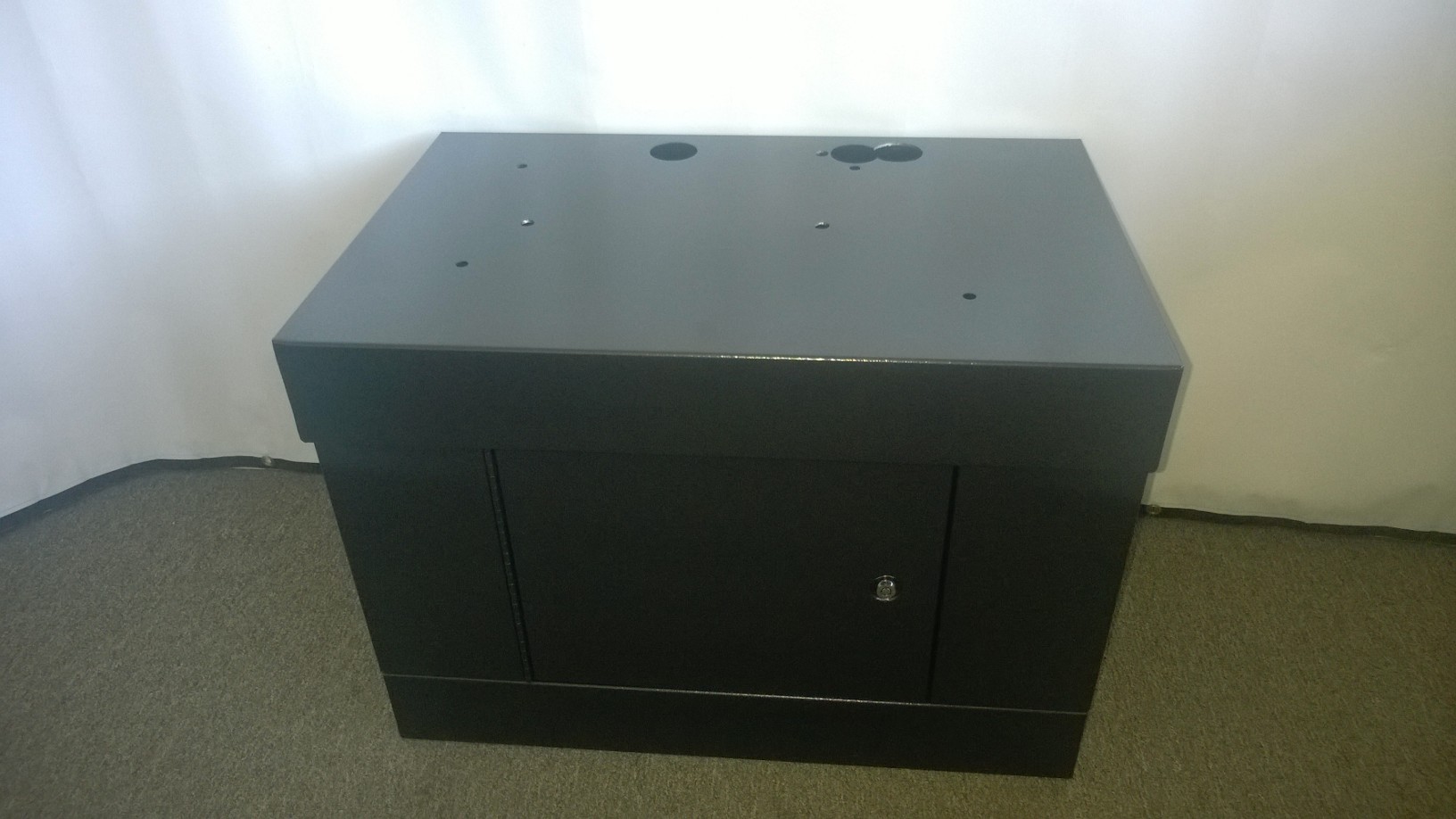 BLACK ALL SQUARE TOP SLOT MACHINE STAND - BASE WITH LOCK & KEY - SINGLE ...