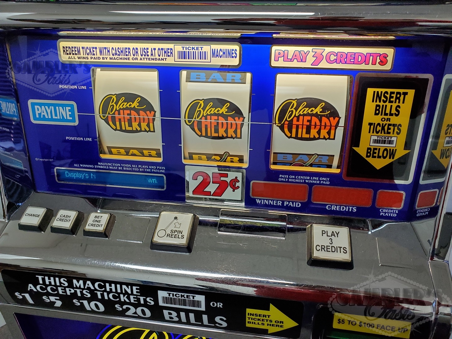 IGT BLACK CHERRY S2000 SLOT MACHINE For Sale • Gambler's Oasis USA