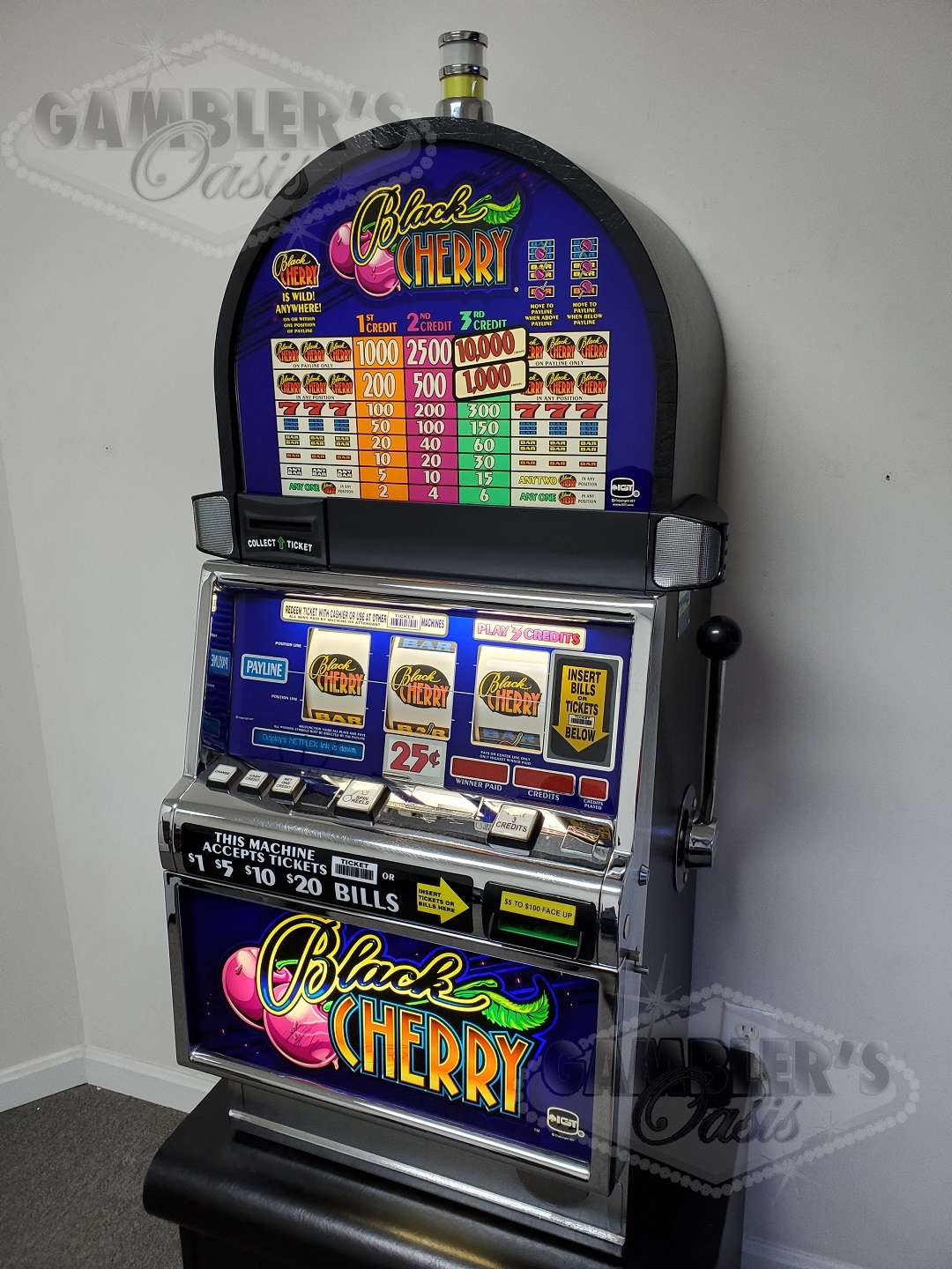 IGT BLACK CHERRY S2000 SLOT MACHINE For Sale • Gambler's Oasis USA