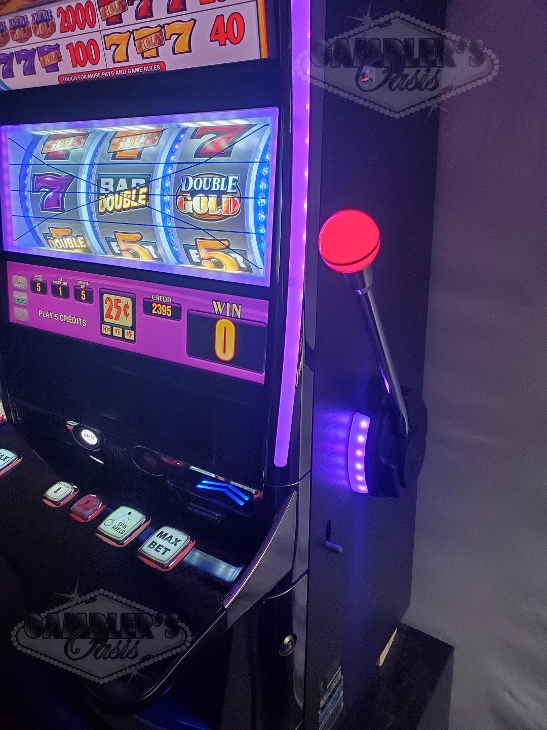 IGT DOUBLE DOUBLE GOLD FREE GAMES FIVE LINE S3000 SLOT MACHINE WITH ...